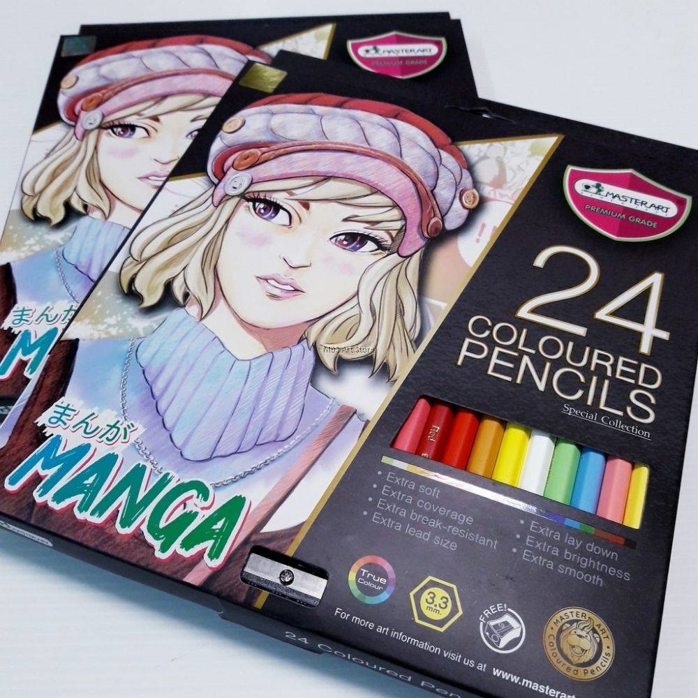 Master Coloured Pencil 24 Colours Manga Set